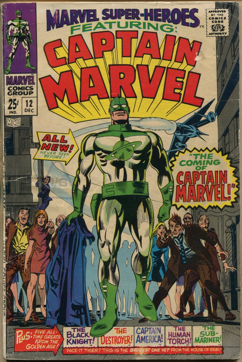 Marvel Super-Heroes #12 - G/VG - 1st Appearance Of Captain Marvel ...